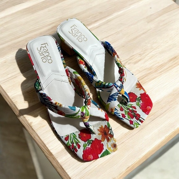 Franco Sarto | Shoes | Franco Sarto Carmella Floral Knot Slide Sandals ...
